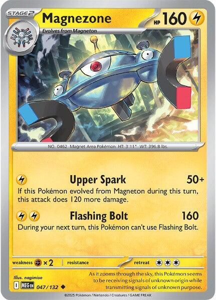 ME01: Mega Evolution – 047/132 – Magnezone – Reverse Holo – Collectible ...